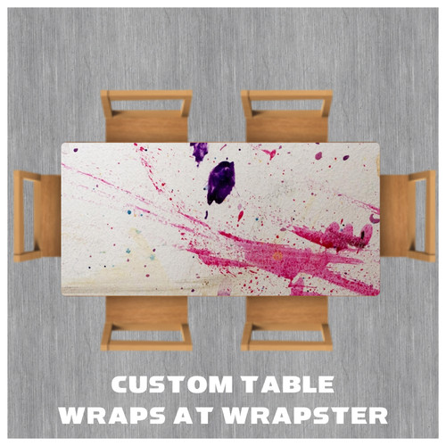 Splash vinyl table wrap | The Wrap Master