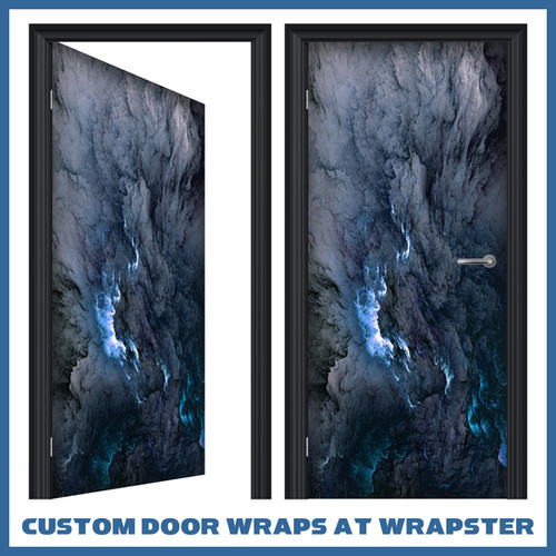 Ocean top vinyl sticker door wrap | The Wrap Master