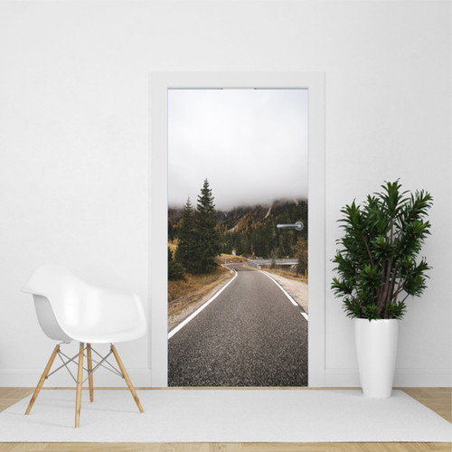 Highway road v3 vinyl sticker door wrap | The Wrap Master