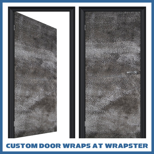 Grey texture vinyl sticker door wrap | The Wrap Master