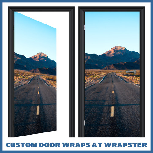 Highway road v2 vinyl sticker door wrap | The Wrap Master