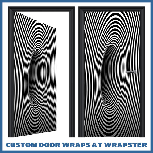 Illusion vinyl sticker door wrap | The Wrap Master