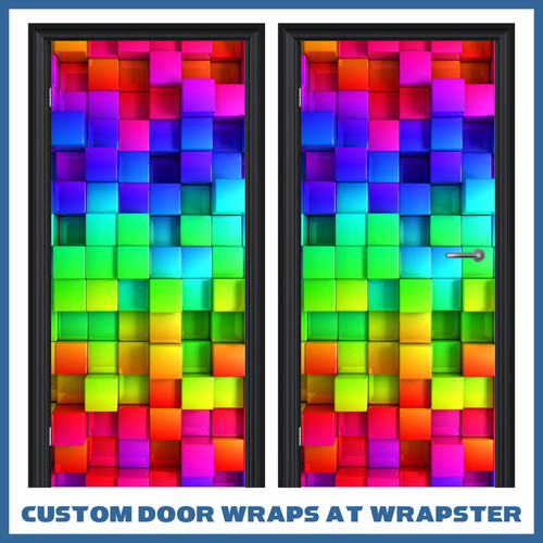Box of colours v1 vinyl sticker door wrap | The Wrap Master
