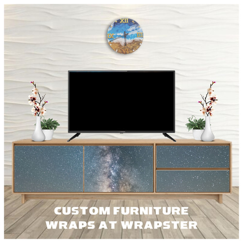 Galaxy vinyl furniture wrap | The Wrap Master