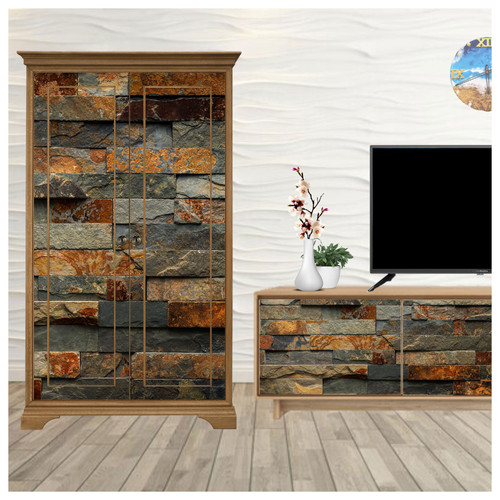 Marble stone vinyl furniture wrap | The Wrap Master