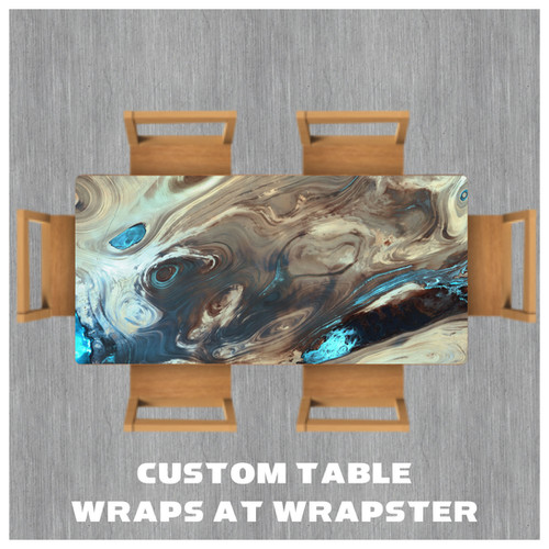Stroke style vinyl table wrap | The Wrap Master