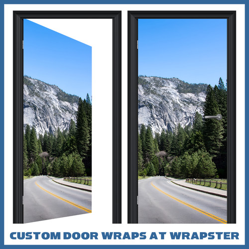 Highway vinyl sticker door wrap | The Wrap Master