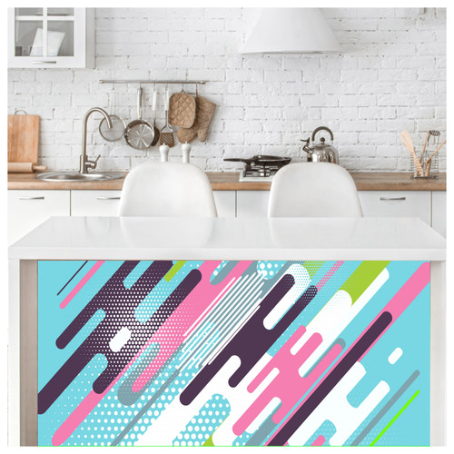 Abstract cylinder vinyl kitchen wrap | The Wrap Master