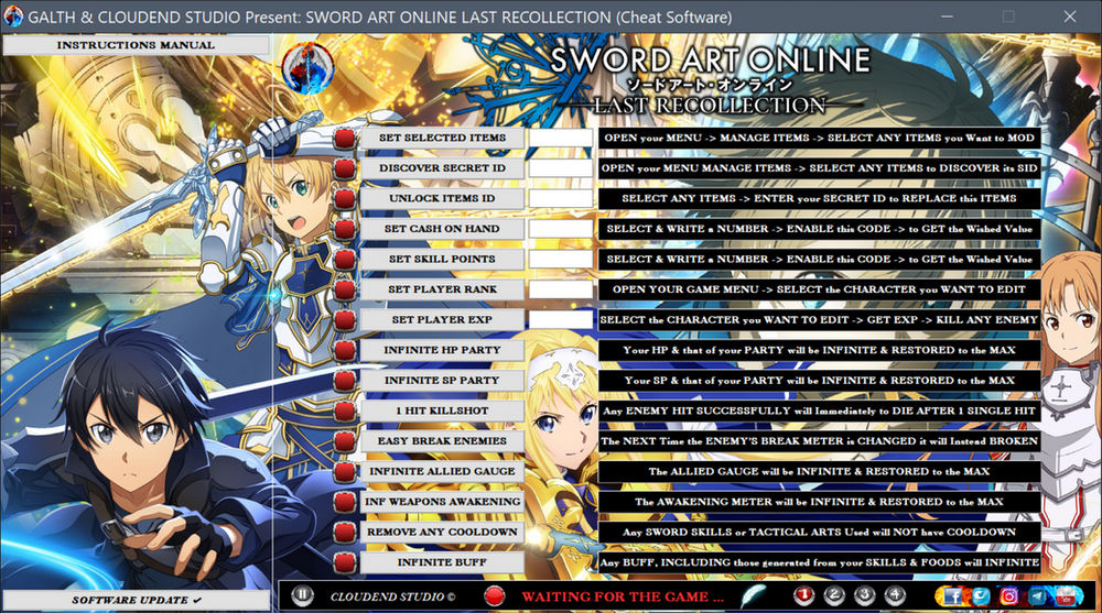 SWORD ART ONLINE LAST RECOLLECTION MOD, SAO CHEATS, RARE WEAPONS ...