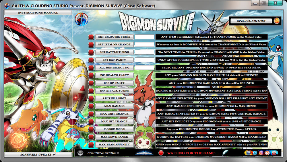 DIGIMON SURVIVE CHEATS, TRAINER, MOD, CODES, FULL EDITOR + 100% DIGIMON ...