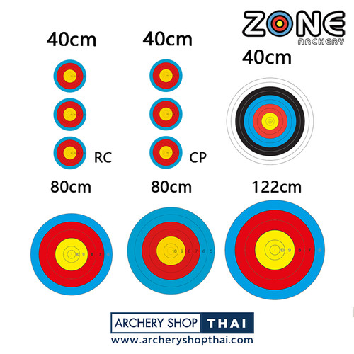Zone target faces (20pcs) Big save! | Archeryshopthai