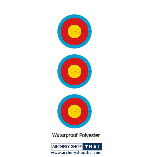 40cm 3 spot Polyester Waterproof Target Faces 1000+shots | Archeryshopthai