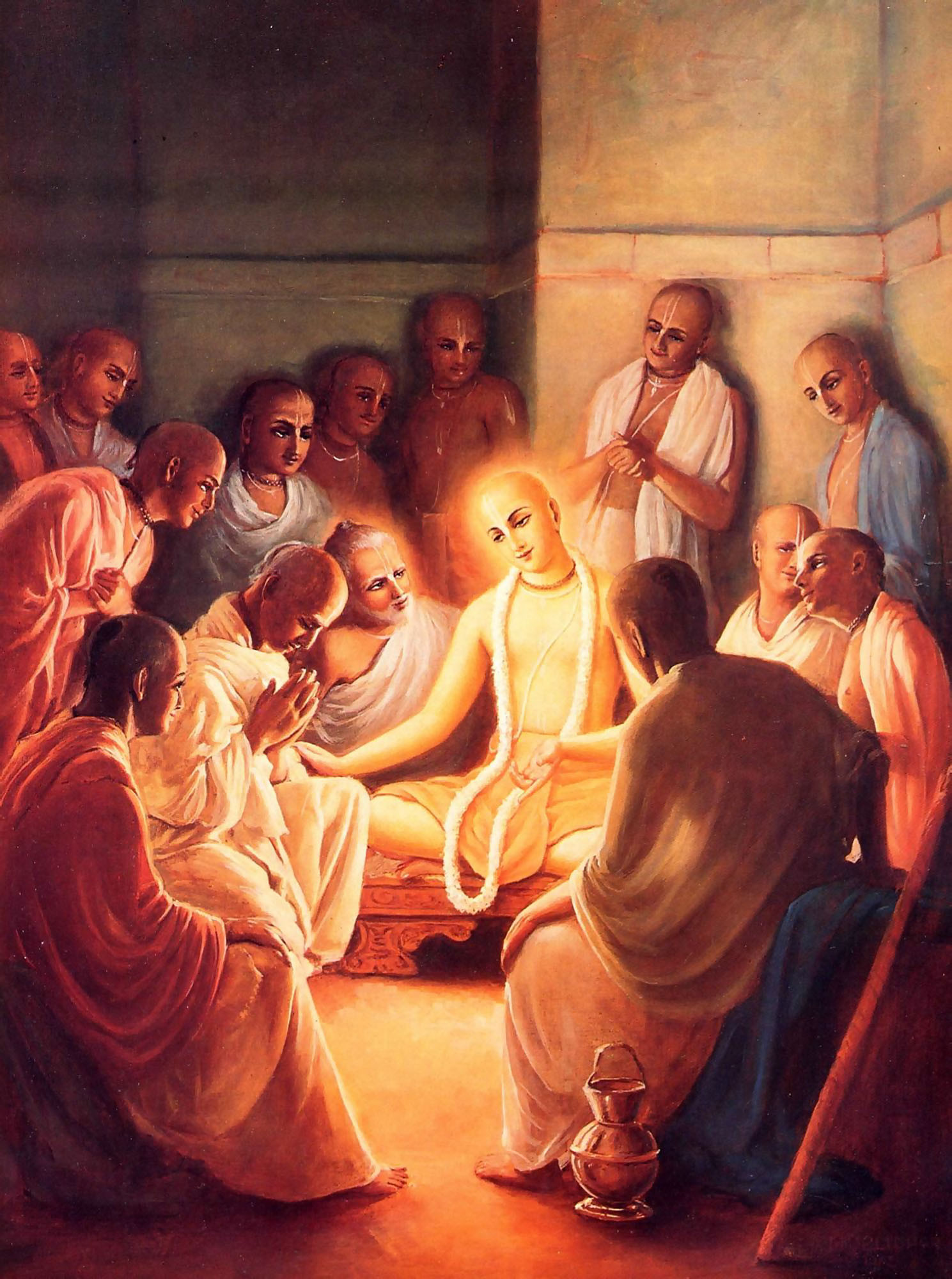 THE REUNION OF LORD CAITANYA AND HIS DEVOTEES
