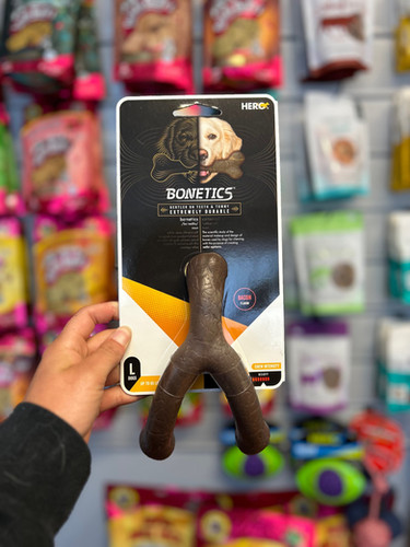 HERO Bonetics: Large Wishbone Bacon flavour | Happy Paws