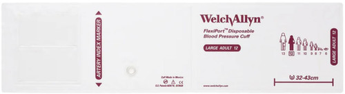 Welch Allyn FlexiPort Disposabl Blood Pressure Cuff; Size-12 Large ...