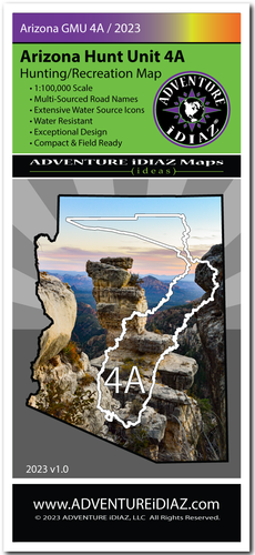 Arizona Hunt Unit 4A Map | Mogollon Rim Elk, Deer & Outdoor Map