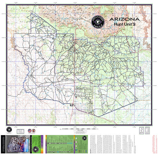 Arizona Hunt Unit 9 Map | ADVENTURE iDIAZ | Arizona Hunting Maps