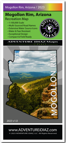 Arizona Mogollon Rim Map | Outdoor Adventure Guide