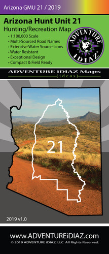Arizona Hunt Unit 21 Map | ADVENTURE iDIAZ | Arizona Hunting Maps