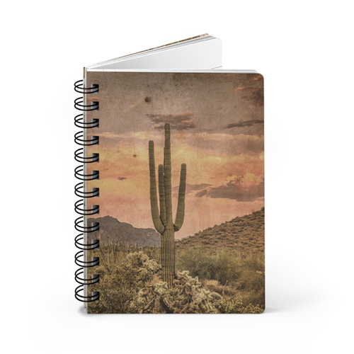 Arizona Desert Landscape Spiral Notebook Journal, Old Western Style ...
