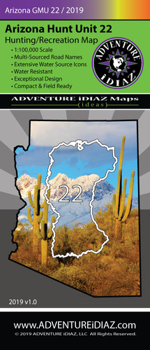 Arizona Hunt Unit 22 Map | ADVENTURE iDIAZ | Arizona Hunting Maps
