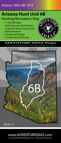 Arizona Hunt Unit 6B Map | ADVENTURE iDIAZ | Arizona Hunting Maps