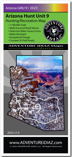 Arizona Hunt Unit 9 Map | Trophy Elk & Outdoor Adventure Guide