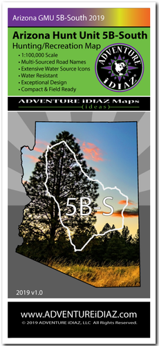 Arizona Hunt Unit 5B South Map | ADVENTURE iDIAZ Outdoor Guide