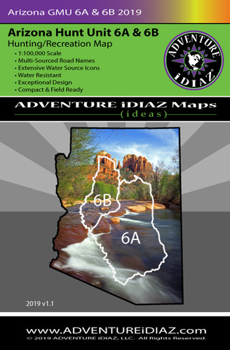 Arizona Hunt Unit 6A & 6B Map | ADVENTURE iDIAZ | Arizona Hunting Maps