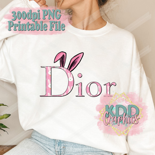 DIOR Bunny Ears - Pink - Easter - 300dpi PNG | Kdd Graphics By Tab