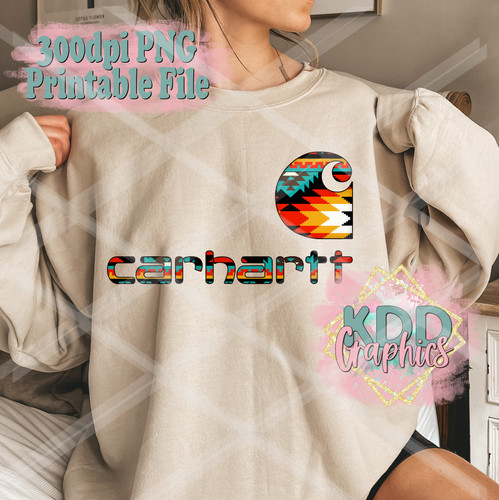 Carhartt Logo - Tribal Print - Aztec - Ganado - Multicolor - 300dpiPNG ...