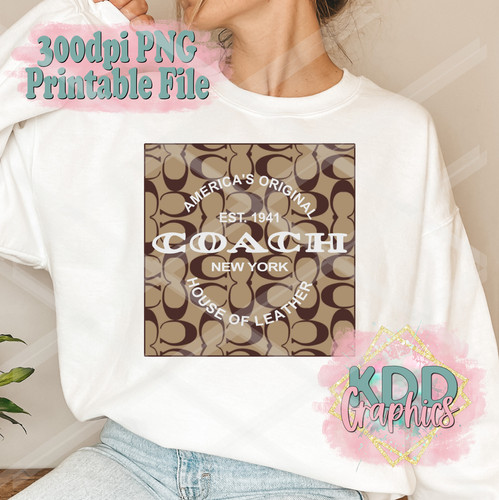 Coach Box Logo - Brown - Tan - 300dpi PNG | Kdd Graphics By Tab
