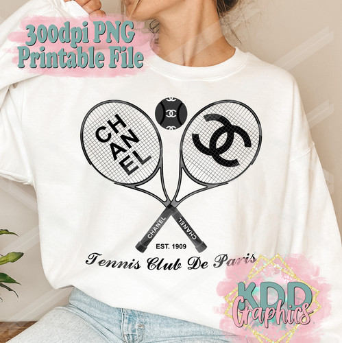 Chanel - CC - Tennis Club De Paris - Tennis Racket - Tennis Ball ...