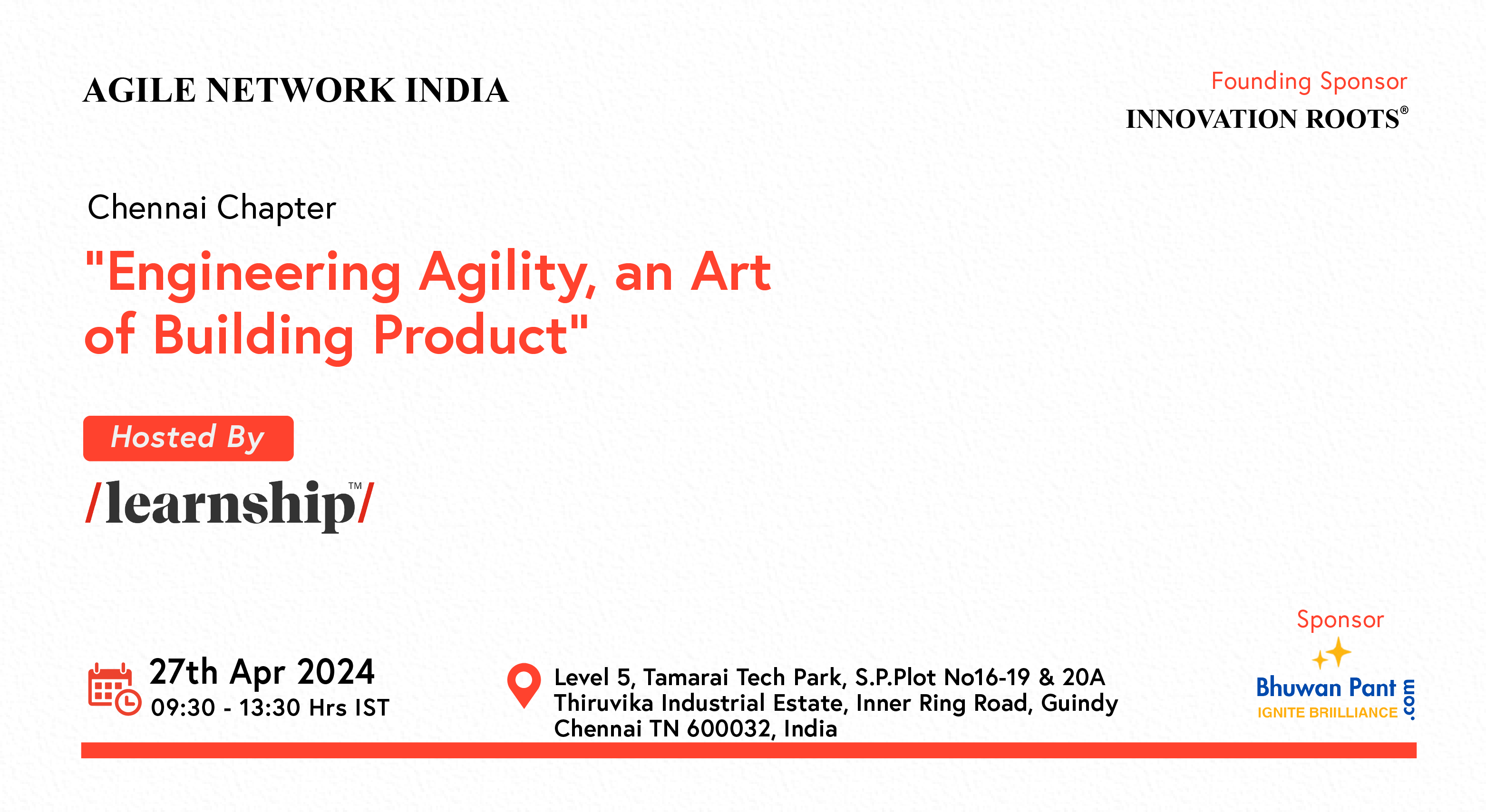 Engineering Agility, an Art of Building Product @ Chennai ...