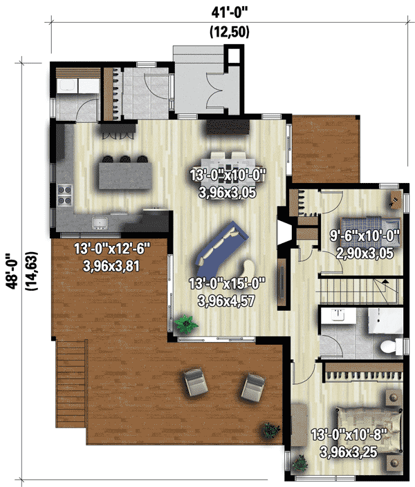 103m2 Plan 80778PM | BullHomes ltd.