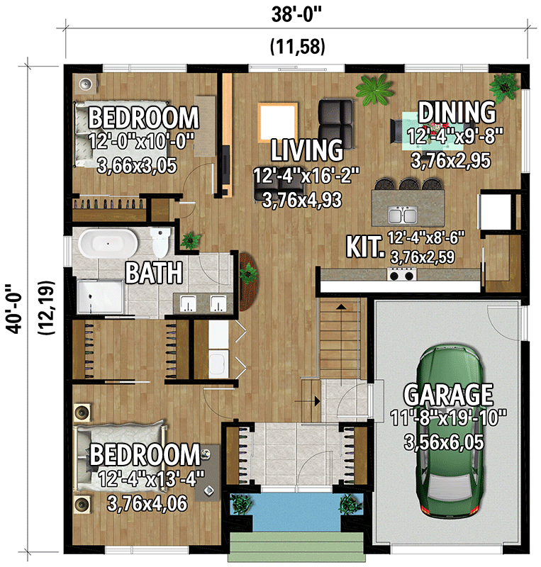 111m2 Plan 801031PM | BullHomes ltd.