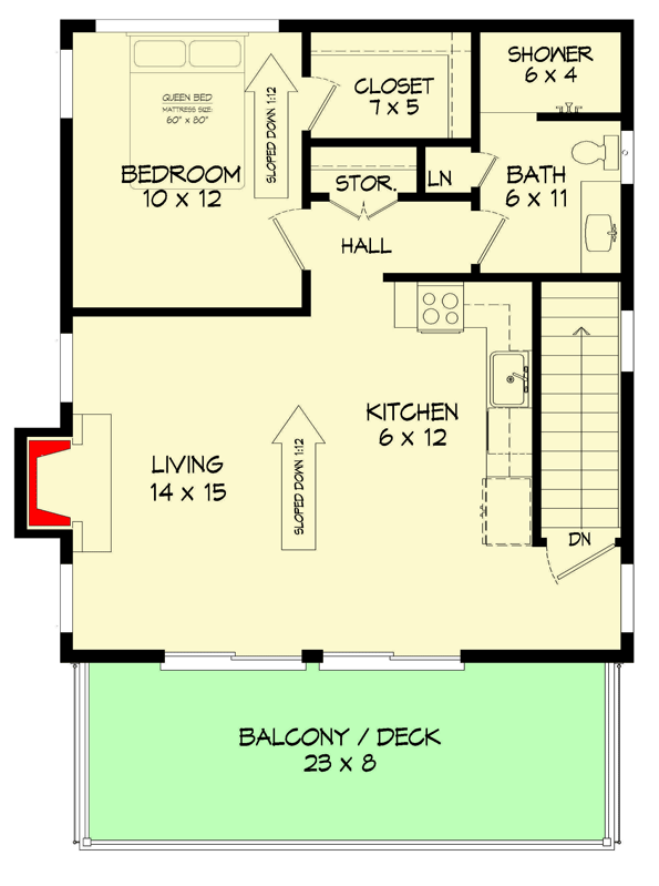 74m2 Plan 68929VR | BullHomes ltd.