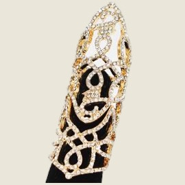 "Crown" Rhinestone Statement Finger Ring | Neckology 101