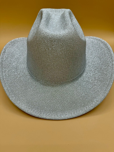 "Sadie" Silver Glitter Cowboy Hat | Neckology 101