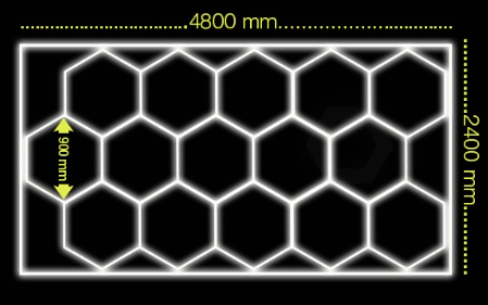 DNA Grid Lights 4.8m x 2.4m with border | Weirys