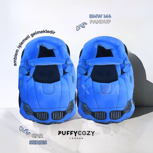 CAR M4 PANDUF BLUE PUFFY COZY ™️ SNEAKERS PELUSH SLIPPERS | Puffy Cozy