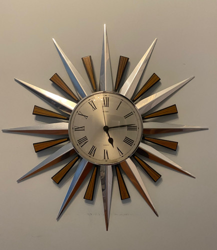 Metamec Quartz Sunburst Clock | Battlefield Restoration