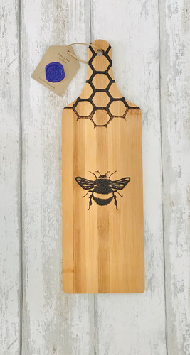 Wooden Board - Hand Burned - BUMBLE BEE - Cheese Board - Bread Board ...