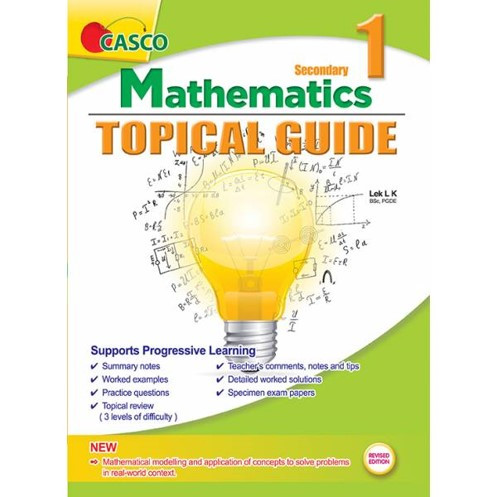 Secondary 1 Mathematics Topical Guide - Revised Edition | PTL ACADEMY