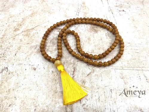 Mala Kette Jackfruit * gelb * Meditationsschmuck | Shine Out
