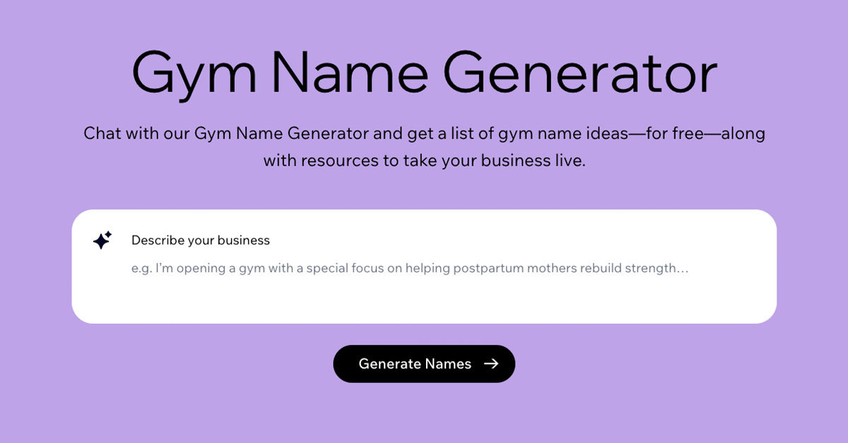 Gym Name Generator | Create Your Unique Gym Brand