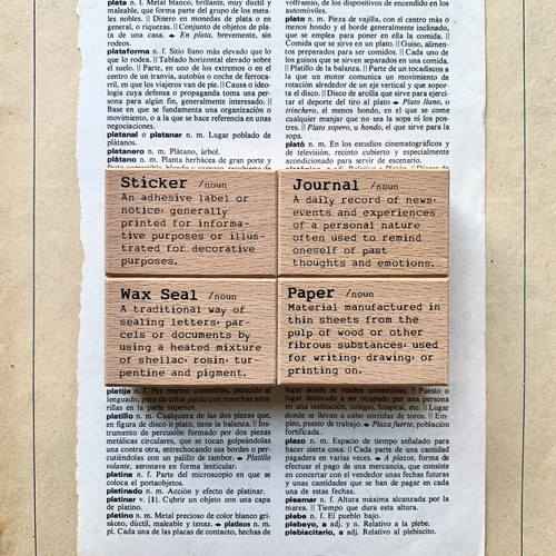 Liberty.hk - Dictionary series stamp (Paper, Sticker, Wax seal, Journal ...