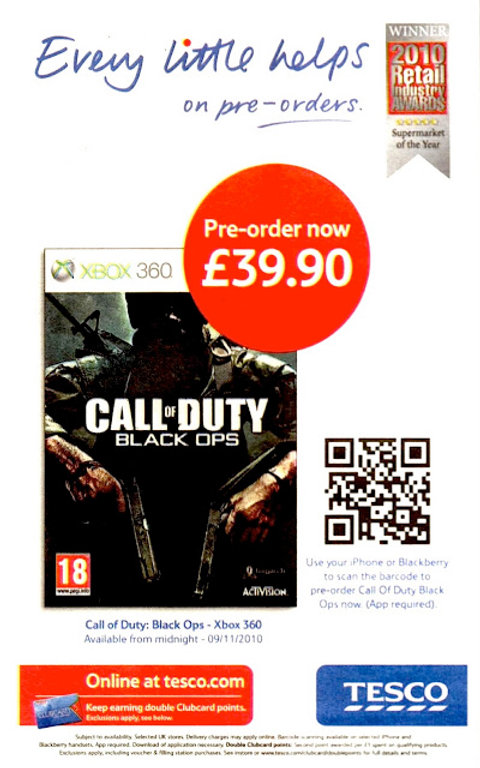 Tesco’s first QR-code enabled print advert