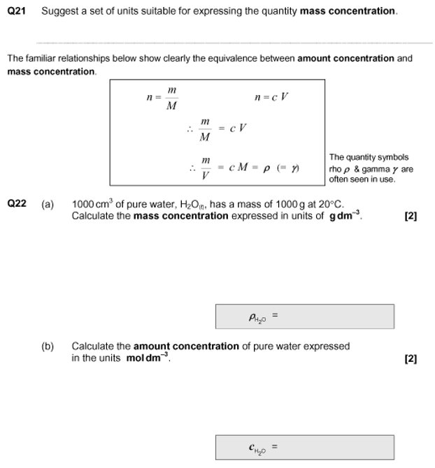 Mass Concentration G Dm3 Rho Or Gamma