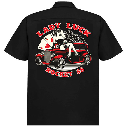Lady Luck Black Workshirt | Rumbling Hearts